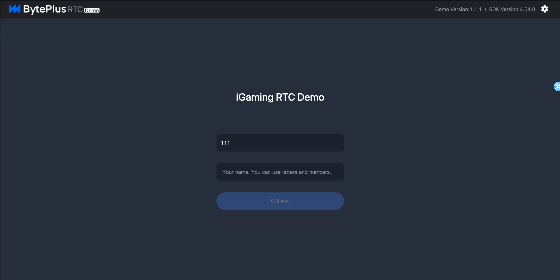 iGaming RTC Demo--BytePlus RTC-Byteplus iGaming RTC Demo--BytePlus RTC-Byteplus